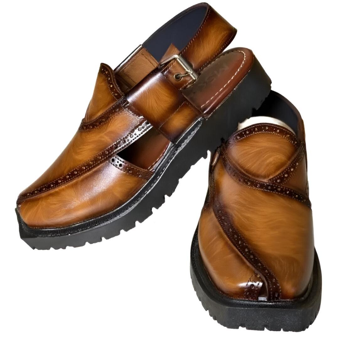 Handmade Leather Sandal : Brown Babar Sheer Narozi Peshwari Chappal - Etsy