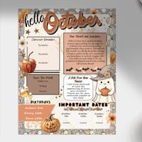 Editable October Classroom Newsletter Template (CANVA Digital Download ...