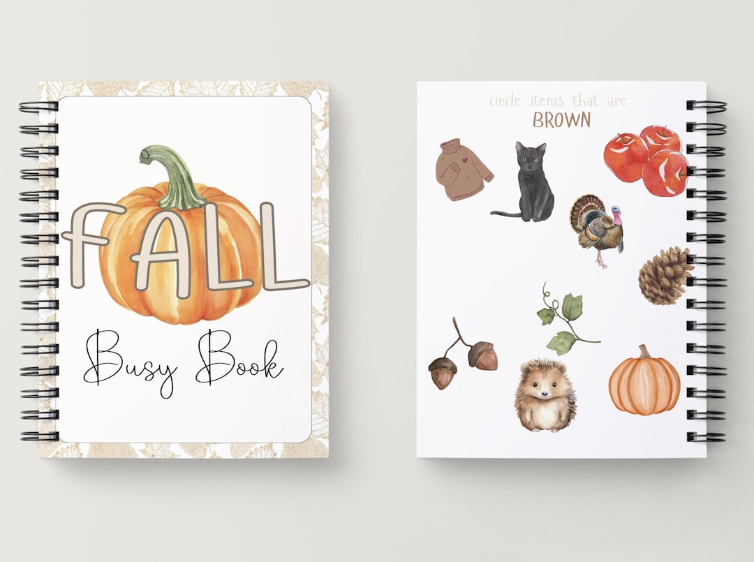 Fall Activity Busy Book for Preschool/kindergarten - Print & Laminate ...