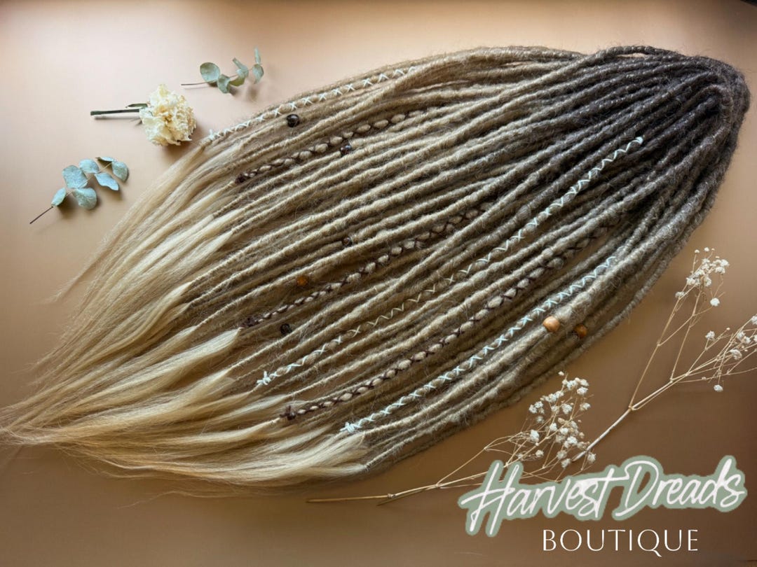 Sand Blonde Ombre Dreads, Brown to Dirty Blonde Textured DE SE Locs ...