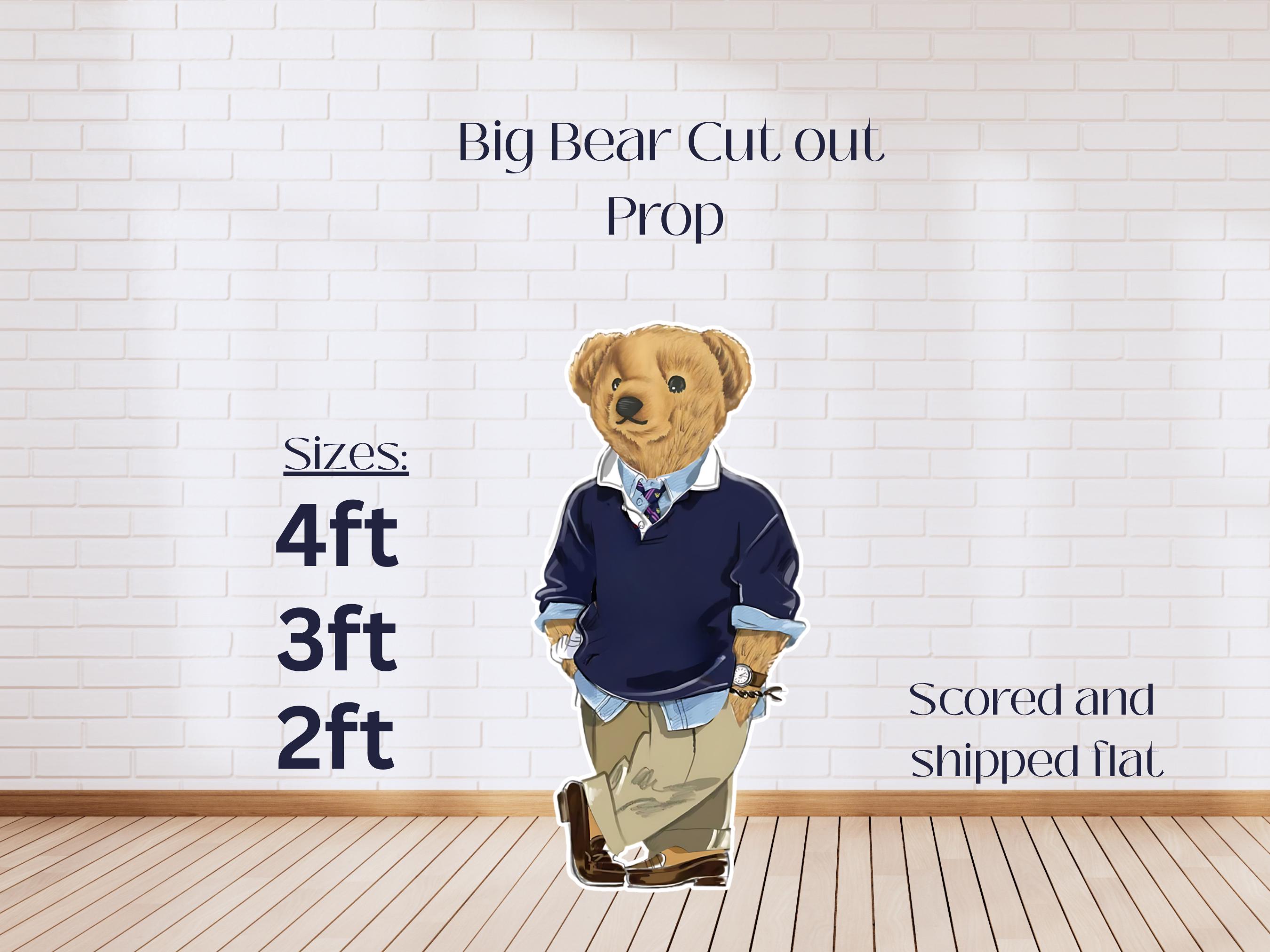 Big Bear Cutout Prop | Custom Party Decoration | Baby Shower Backdrop ...