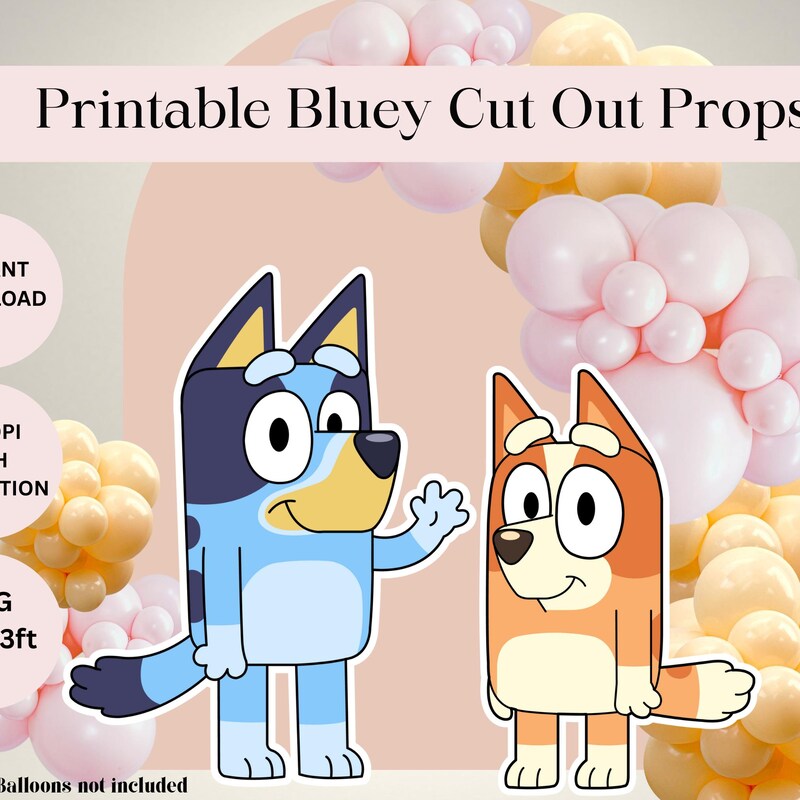 Bluey Cutouts - Etsy