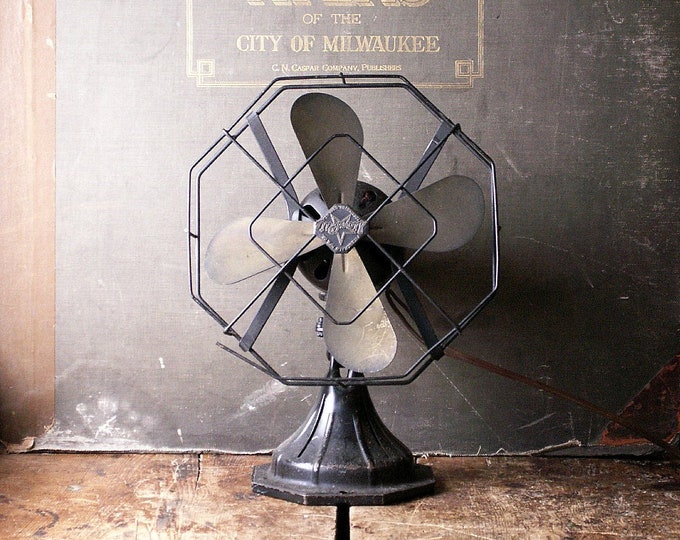 Vintage Star Rite Oscillating Fan With 8 Inch Octagonal Metal Cage From ...