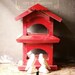 Vintage Hand Made Red Double Decker Bird Feeder Spring Garden Shed ...