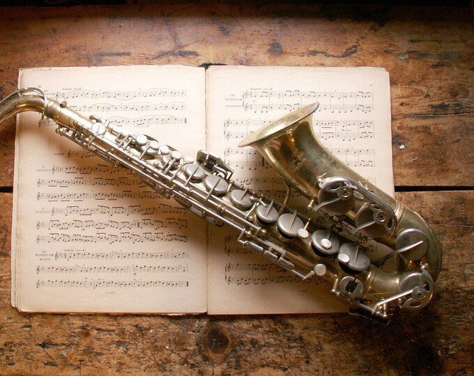Antique Evette 'made in Italy' Saxophone - Great Music Room Decor - Etsy