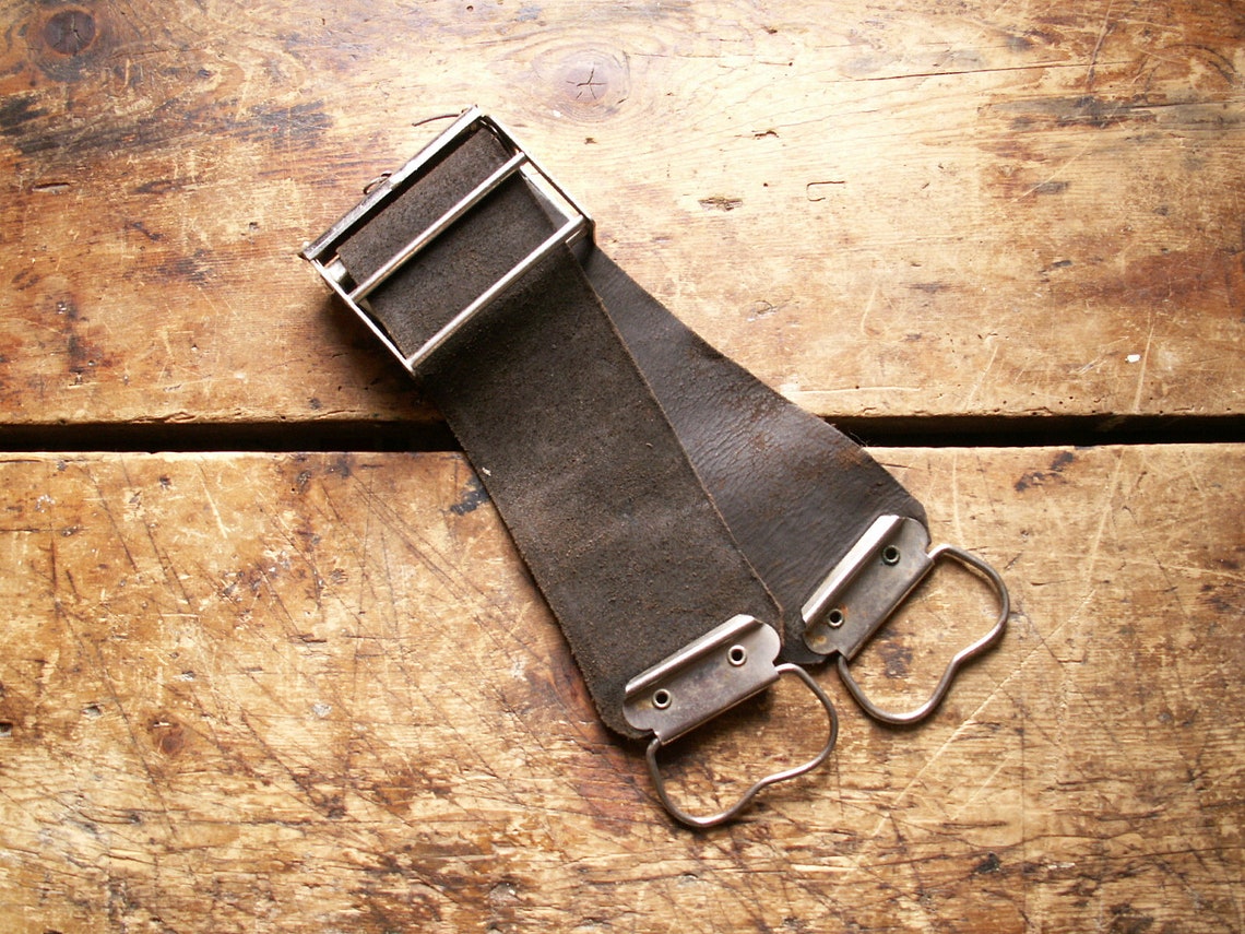 Vintage Sterling Stropper Leather Razor Sharpening Strop | Etsy