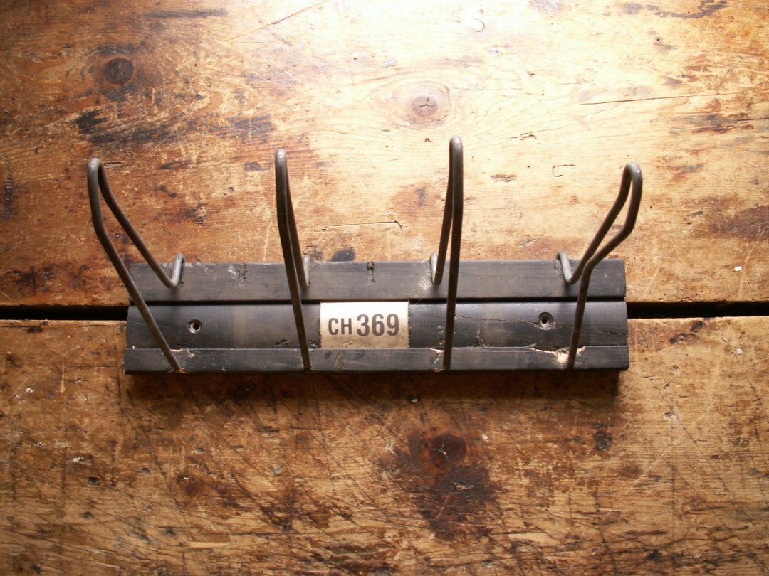 Vintage Machine Shop Engine Belt Storage Rack - Industrial Hanging Rack ...