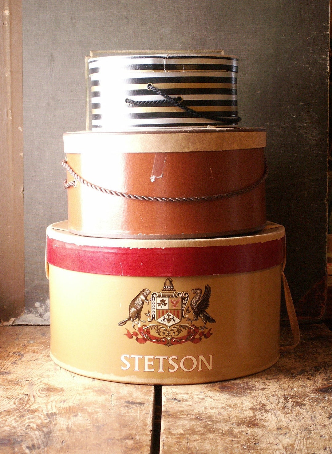 Vintage Hat Boxes Stetson, Lee Kolf of Milwaukee, Party Time by David ...