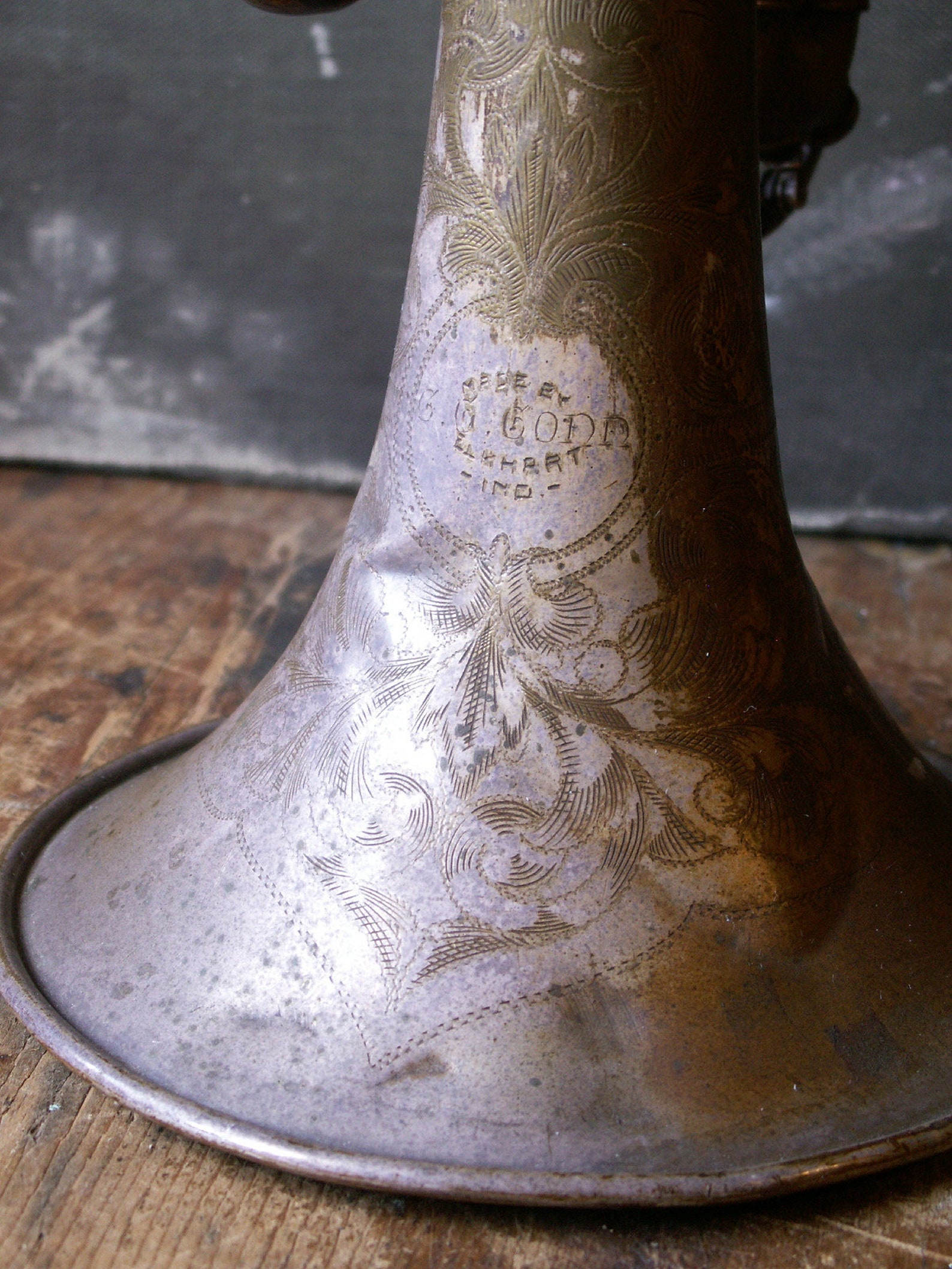 Antique C. G. Conn Brass Cornet Great Wedding Decor | Etsy