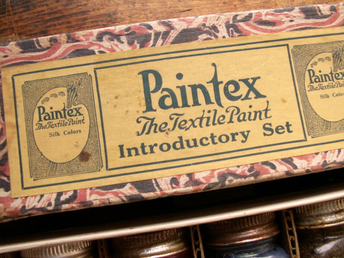 Vintage Box of Paintex Textile Paints for Silk in Original | Etsy