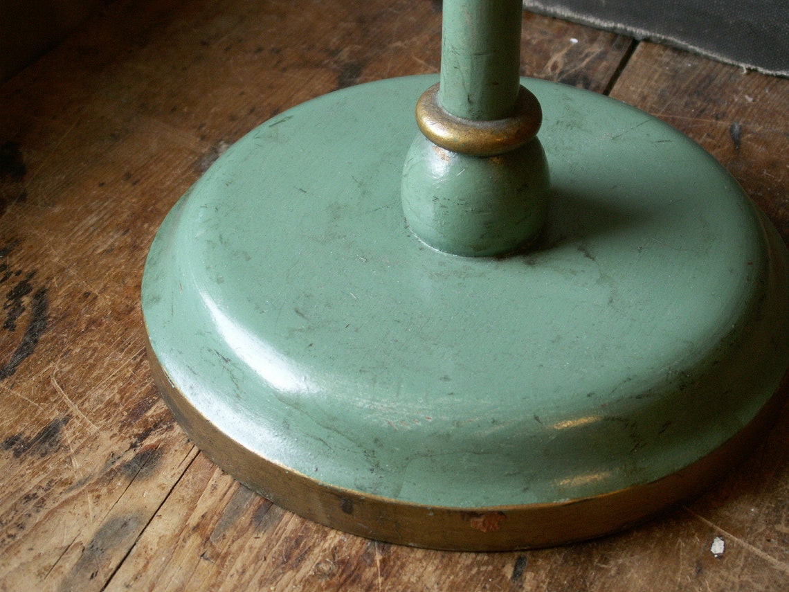 Vintage Sage Green Shoe Display Stand With Gold Edging Retro - Etsy