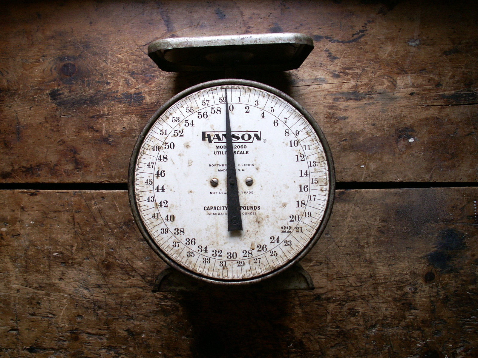 Vintage Hanson Model 2060 Utility Scale - Weighs to 60 Pounds - Rustic ...