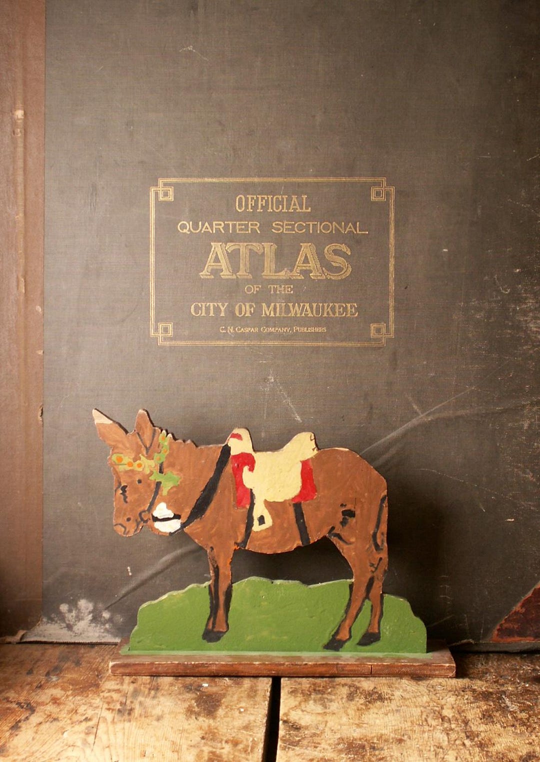Vintage Handmade Standing Donkey Wood Figurine - Religious Christmas ...