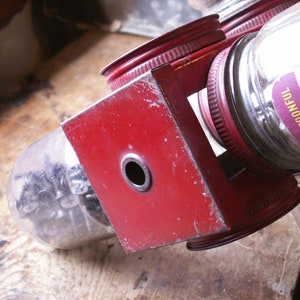 Vintage Handmade Spinning Hardware Caddy Red Bracket With | Etsy