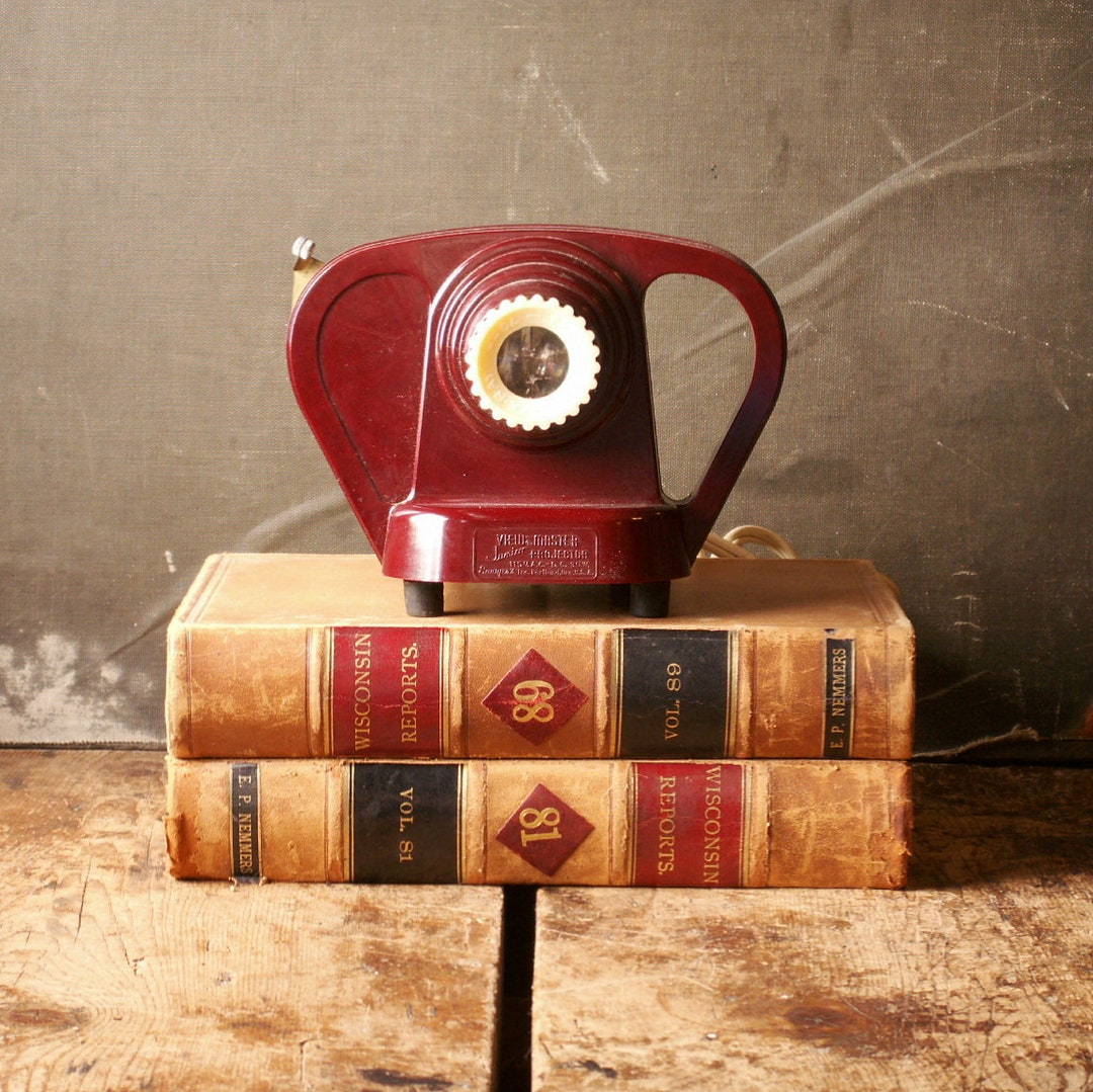 Vintage Burgundy Bakelite Viewmaster Junior Projector by Sawyer's of ...