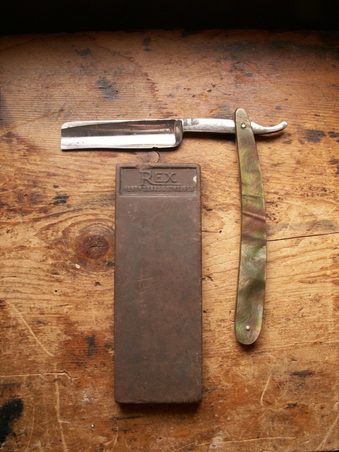 Vintage Rex Sharpening Whetstone - Henry Sears & Sons 1865 Oilstone ...