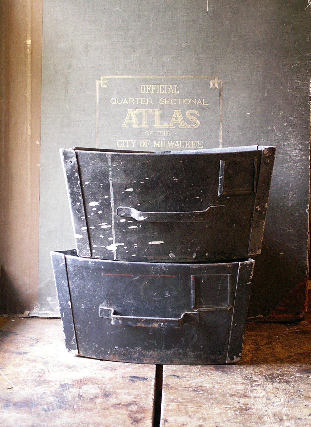 Vintage Triangular Hardware Storage Drawers Rustic - Etsy