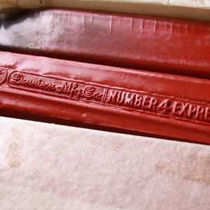 Vintage Box of Extra Large Dennison Seal Wax Sticks - Express Red and ...
