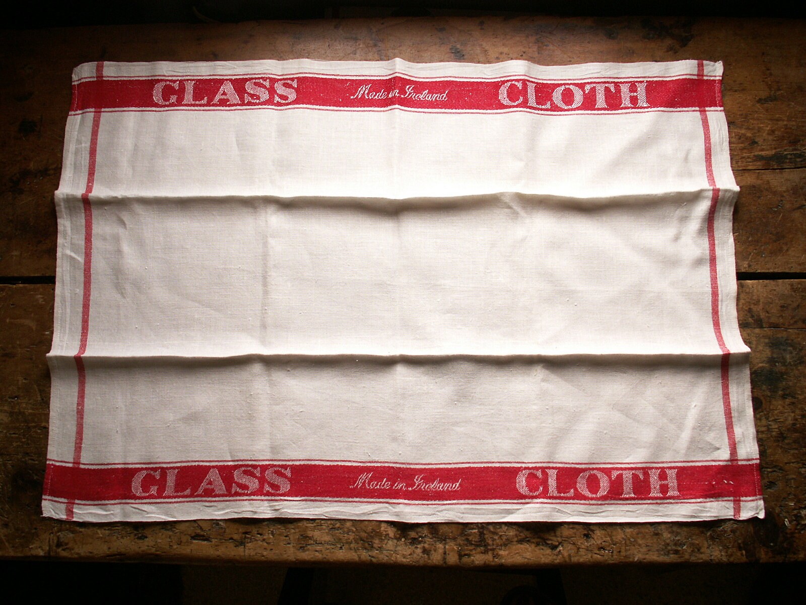 Vintage Red and White Irish Linen Glass Drying Cloth - Perfect Holiday ...