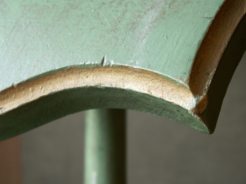 Vintage Sage Green Shoe Display Stand With Gold Edging Retro - Etsy