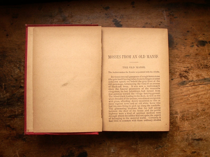 Antique Book - Mosses From an Old Manse by Hawthorne - Victorian ...