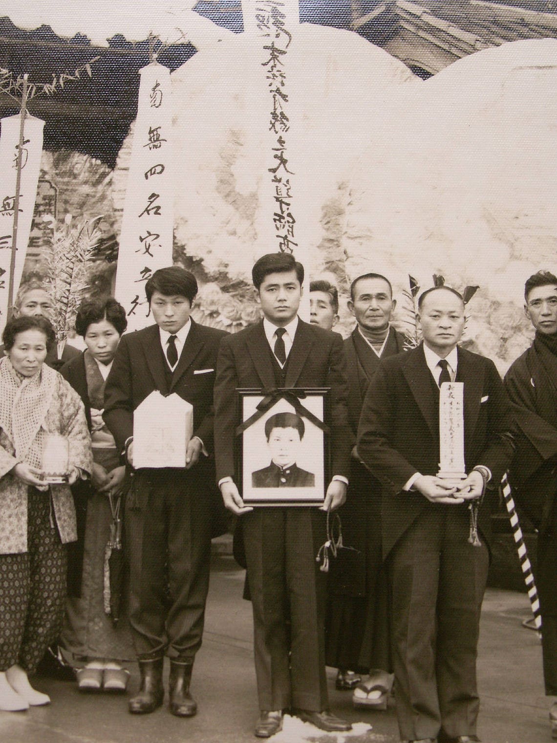 Vintage Japanese Funeral Photo at Temple With Monks and Prayer | Etsy