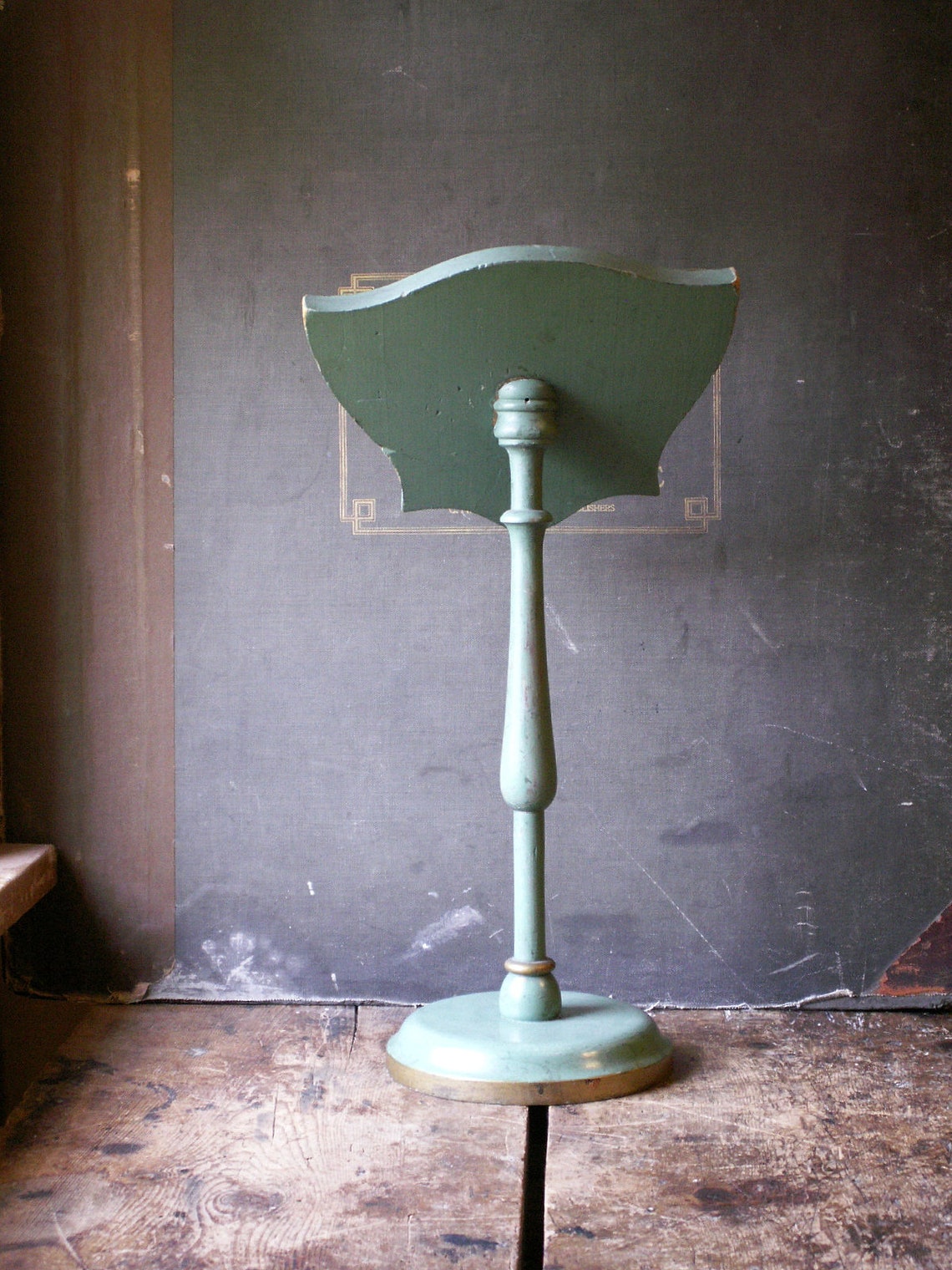 Vintage Sage Green Shoe Display Stand With Gold Edging Retro - Etsy