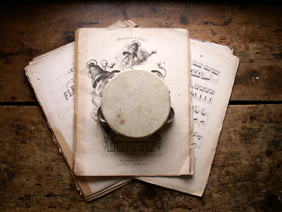 Vintage Tambourine - Retro Percussion Instrument - Etsy