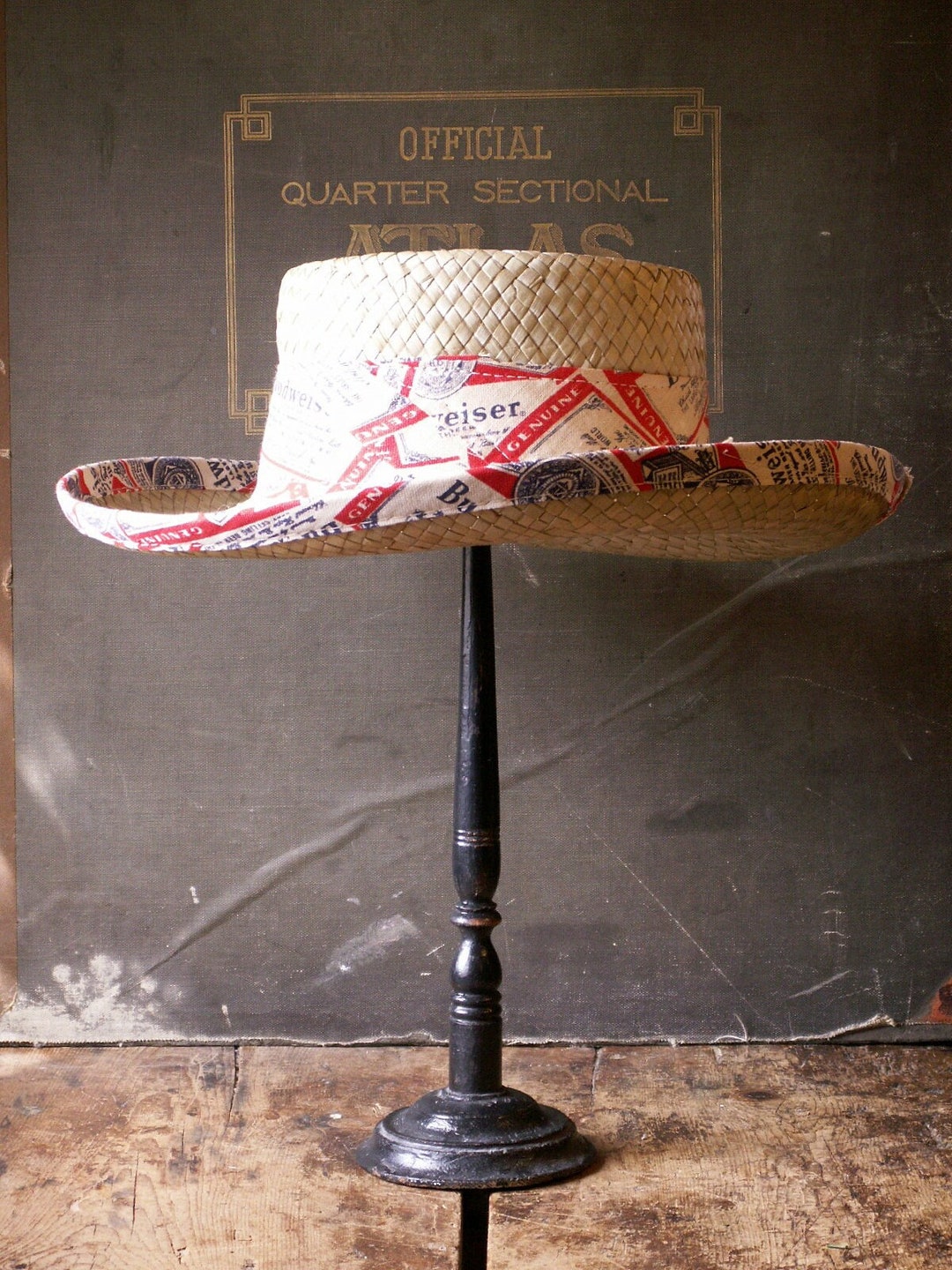 Vintage Straw Budweiser Beer Hat - Great 'fun in the Sun' Guy Gift! - Etsy