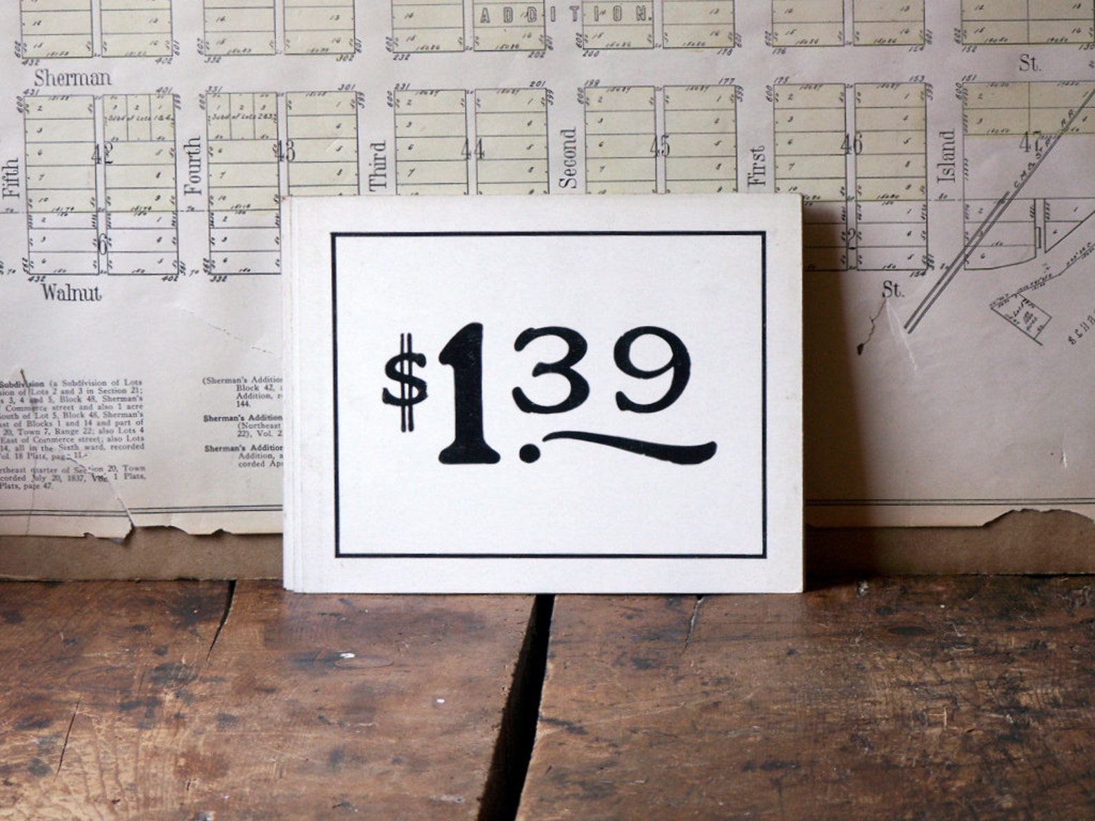 Vintage General Store Price Signs: Black & White Table Numbers - Etsy