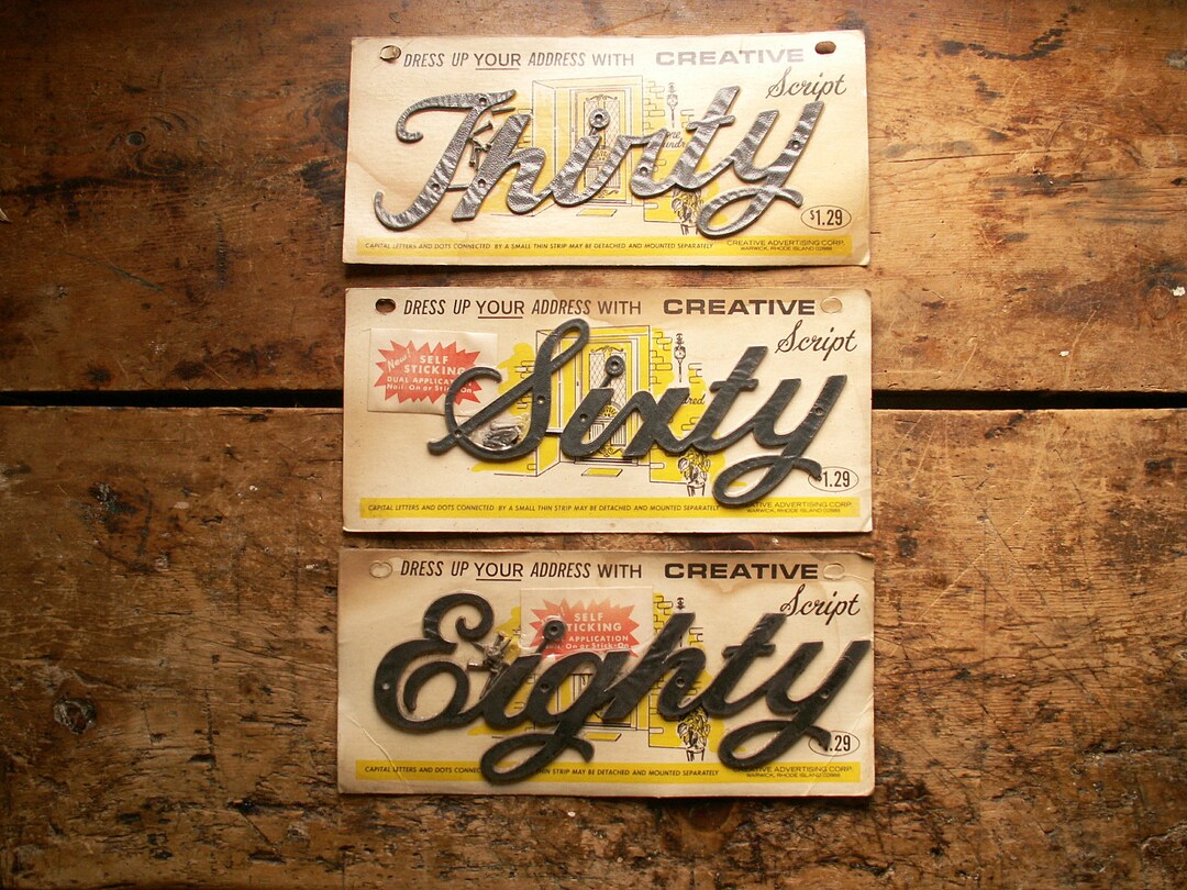 Vintage Retro House Number Sign Hardware - 'dress up Your Address With ...