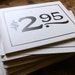 Vintage General Store Price Signs: Black & White Table Numbers - Etsy