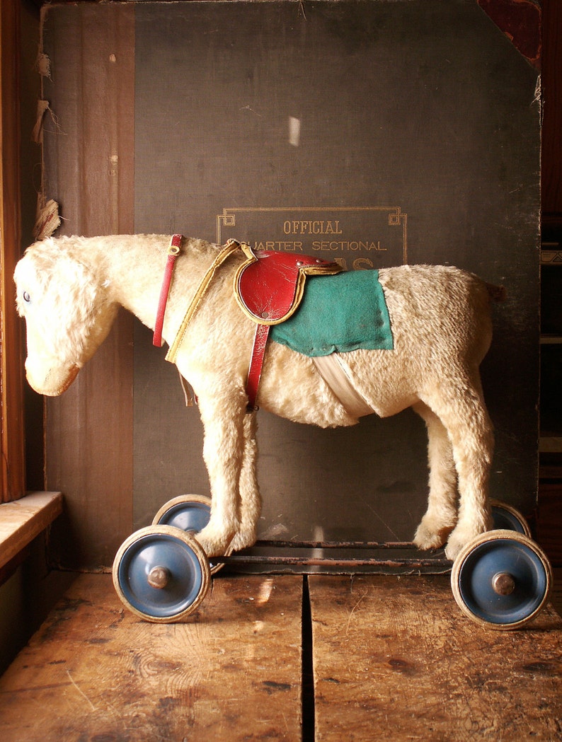 Vintage Steiff Stuffed Riding Donkey Pull Toy With Pull Cord - Etsy