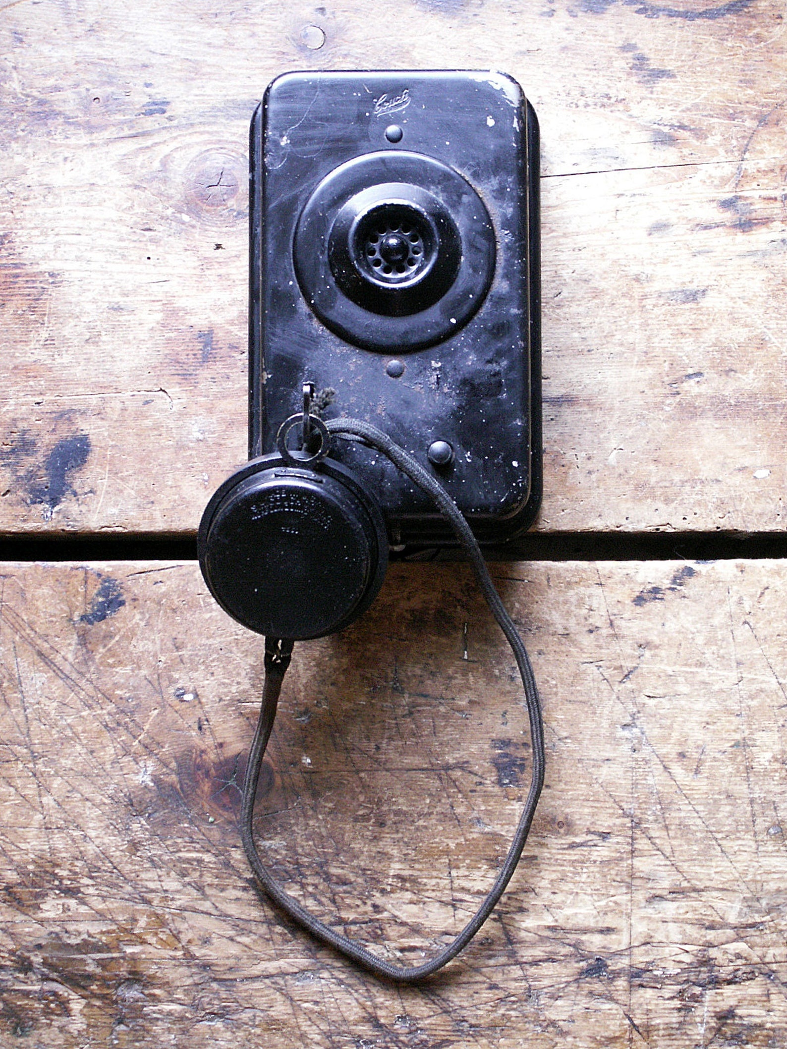 Vintage Couch Intercom Telephone - Black Wall Mount Phone With Separate Earpiece - Etsy