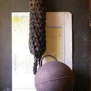 Vintage Danish Rope Bumper and Round Metal Fishing Net Float Great ...