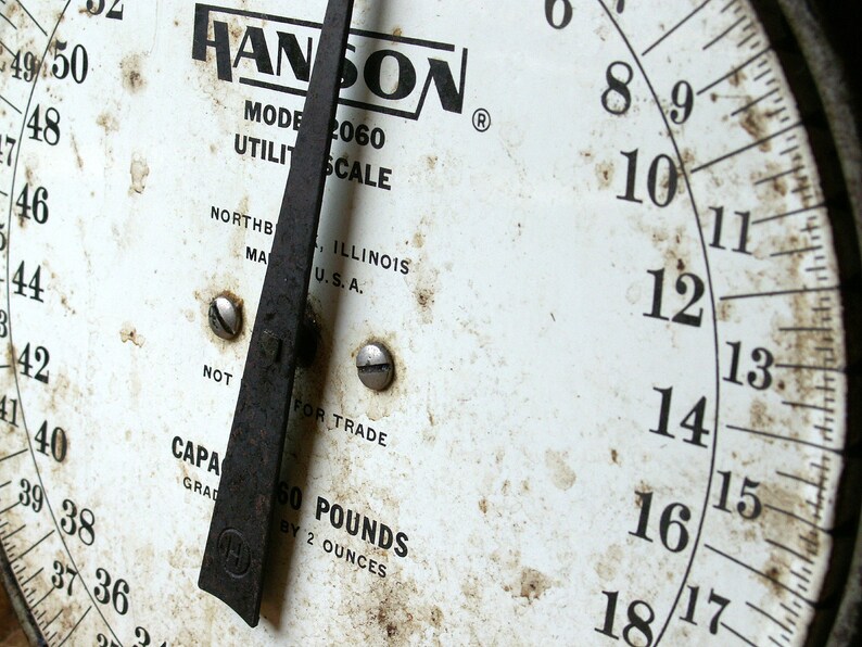 Vintage Hanson Model 2060 Utility Scale - Weighs to 60 Pounds - Rustic ...