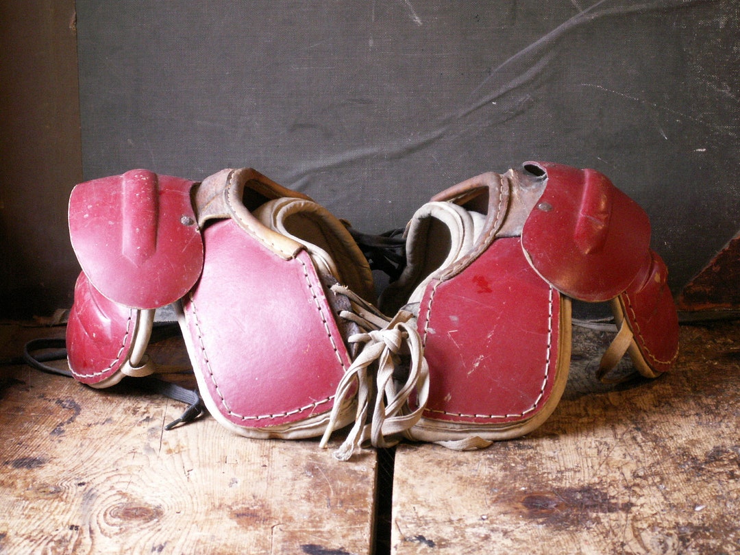 Vintage Hutch Red Football Shoulder Pads - Youth Size - Fun Athletic ...