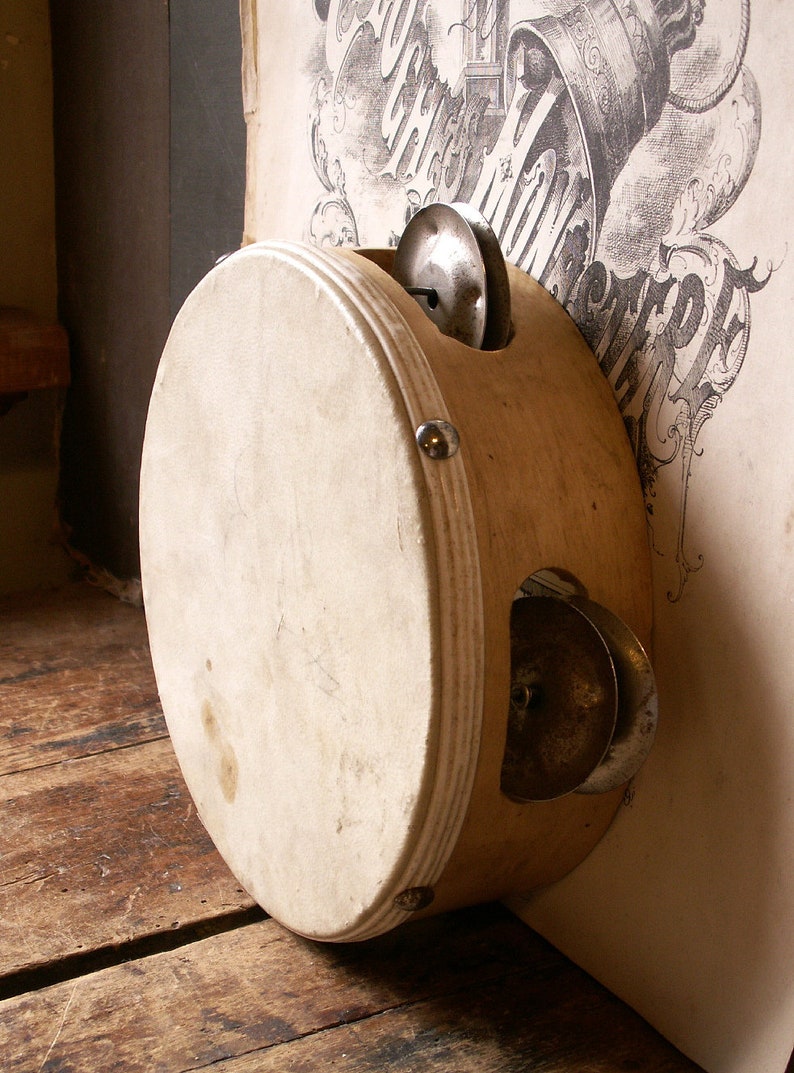 Vintage Tambourine Retro Percussion Instrument - Etsy