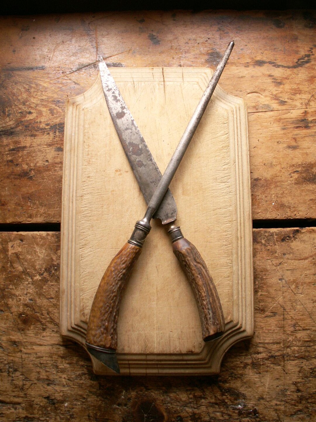 Vintage Bone Handled Meat Carving Set - Great Father's Day Gift! - Etsy