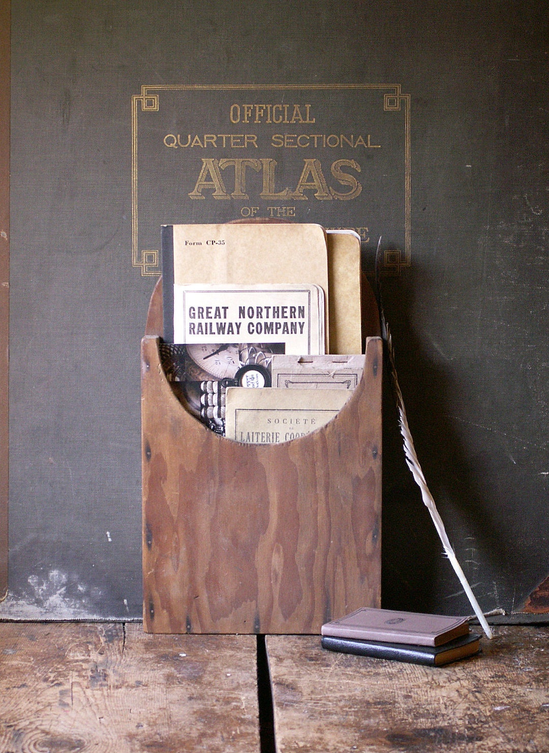 Vintage Hanging Bill Holder Handmade Rustic Workroom Decor - Etsy