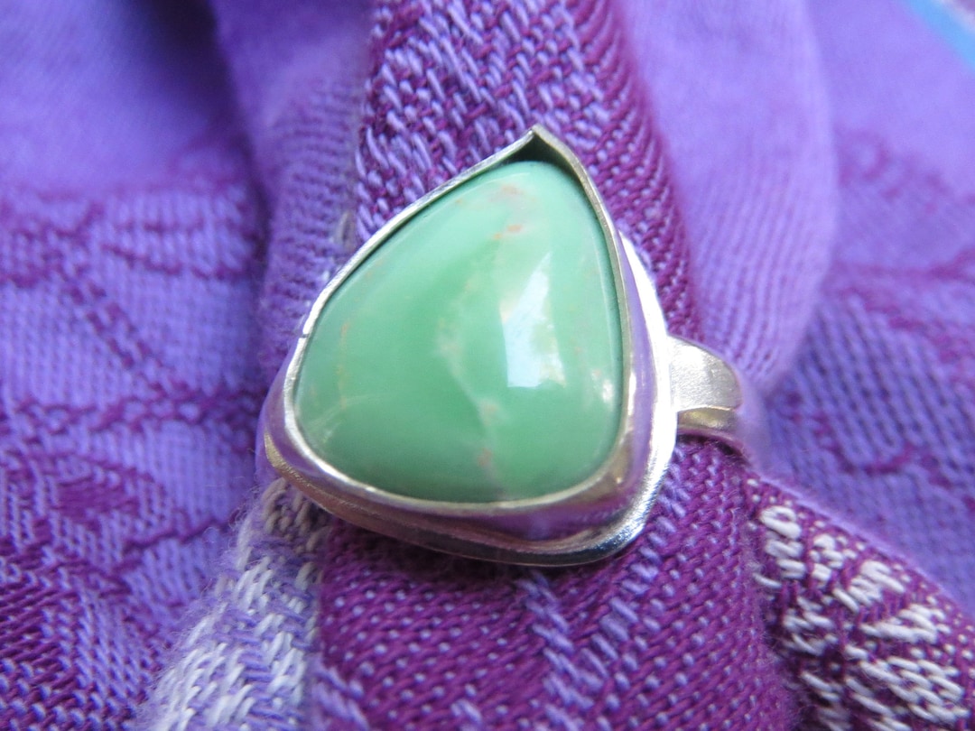 Lucin Variscite in Argentium Ring Size 10 - Etsy