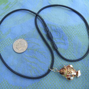 Sun Fish Pendant in Colorful Cloisonne & Gold Tone With Cord - Etsy