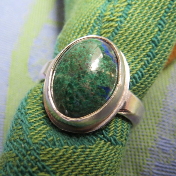 Silver Azurite Ring - Etsy