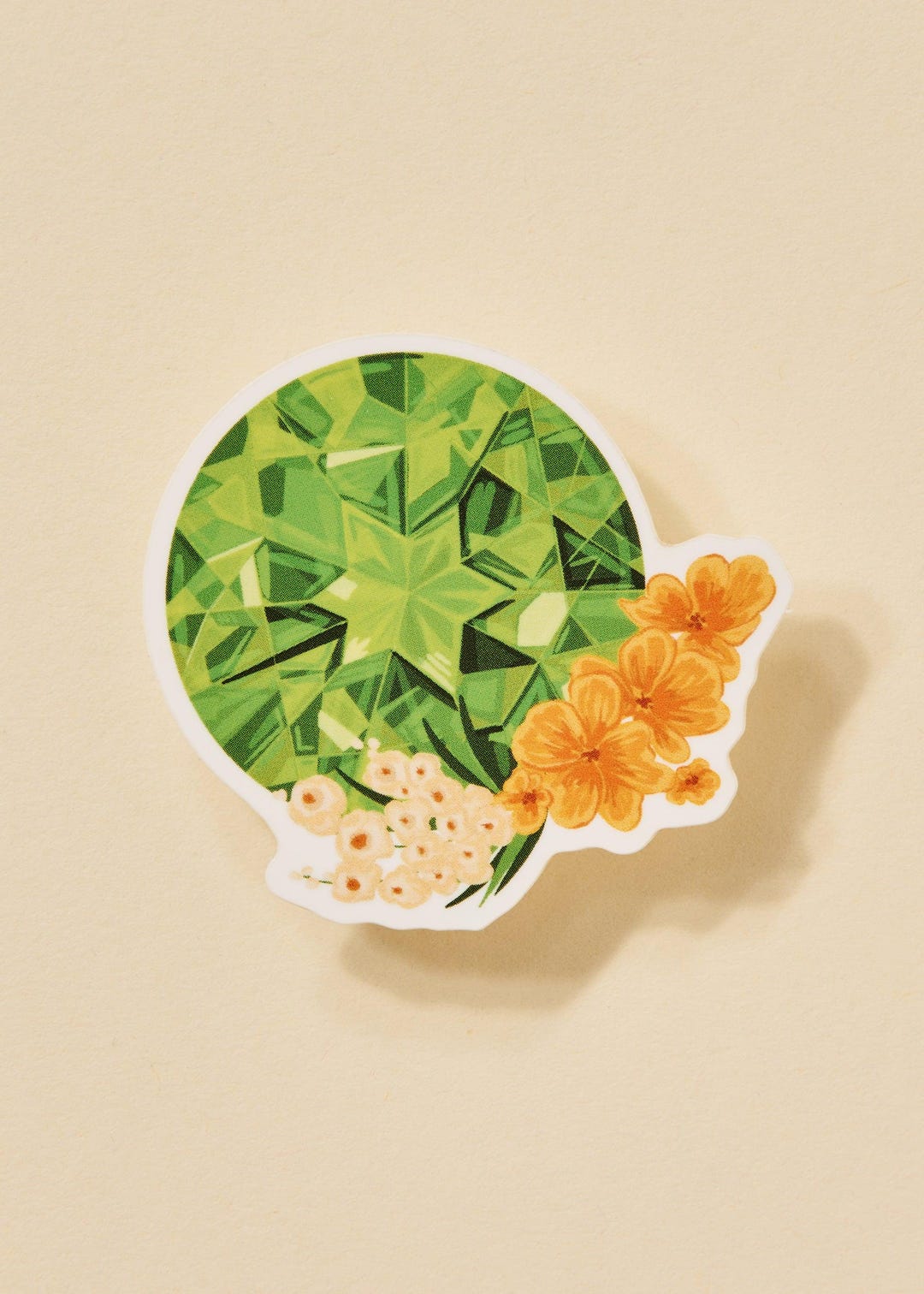 Peridot Floral Gemstone Sticker - Etsy