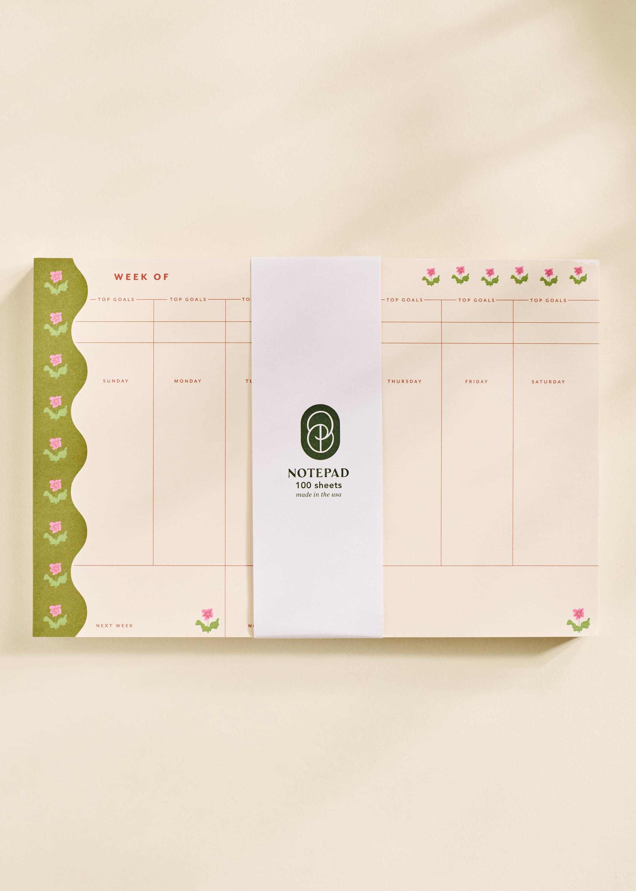 Garden Border Weekly Plan Notepad - Etsy
