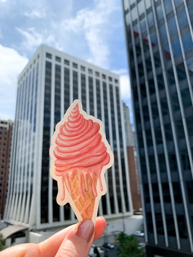 Drippy Ice Cream Cone - Etsy