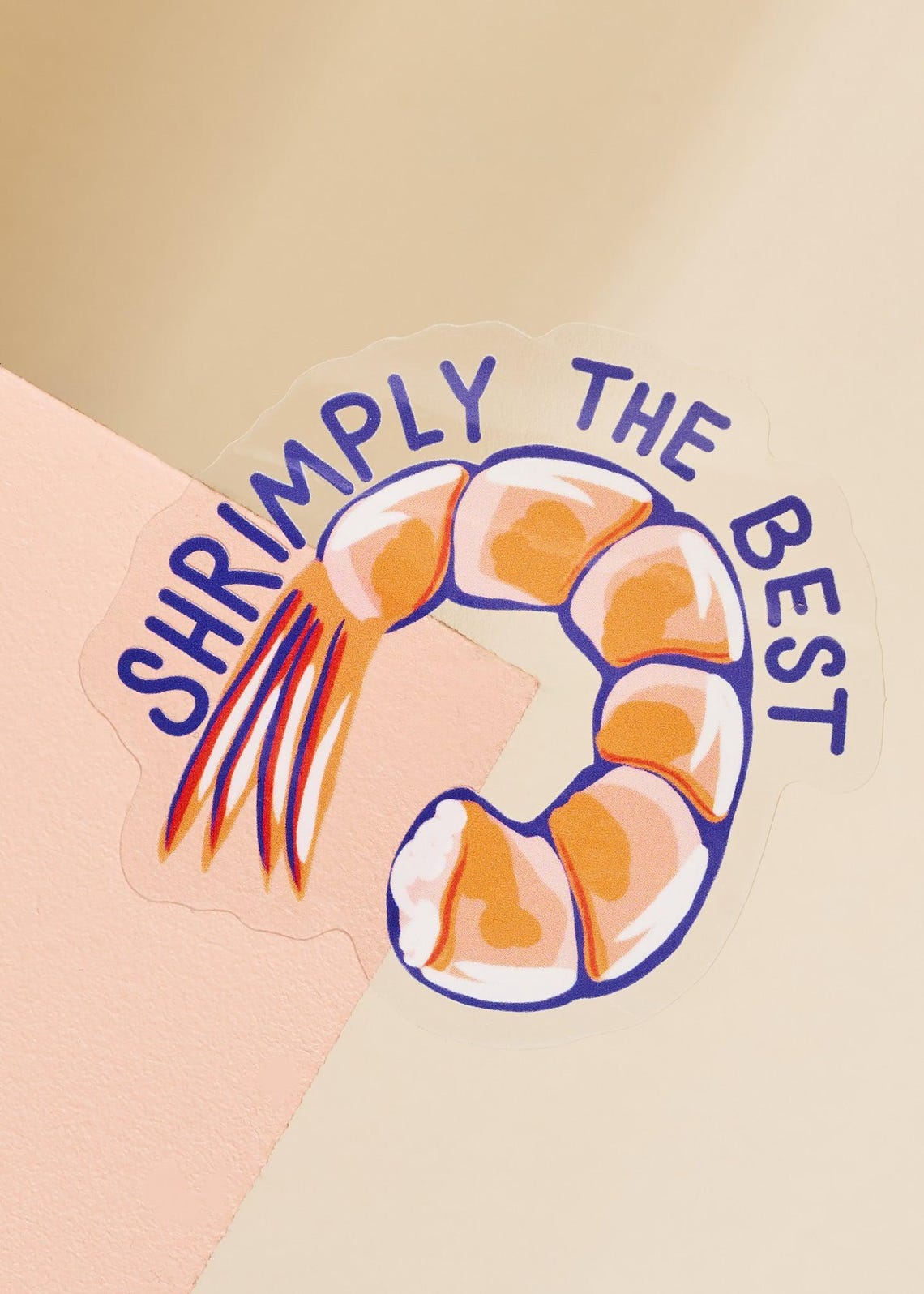 Shrimply the Best Transparent Sticker - Etsy