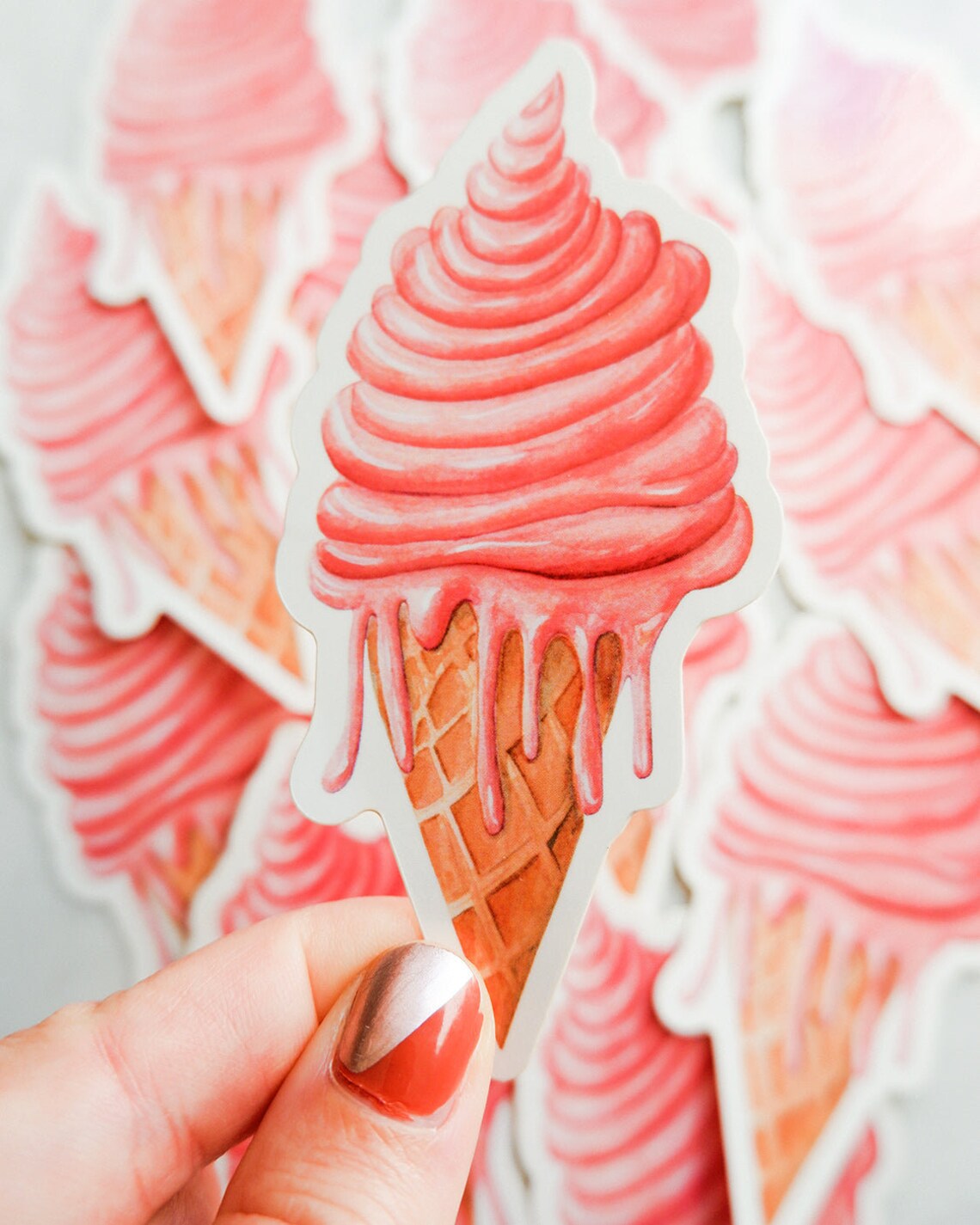 Drippy Ice Cream Cone - Etsy