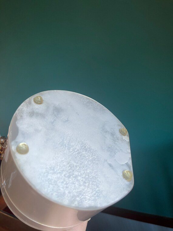 50's Vintage Carved Lucite Ice Purse Handbag Frosted … - Gem