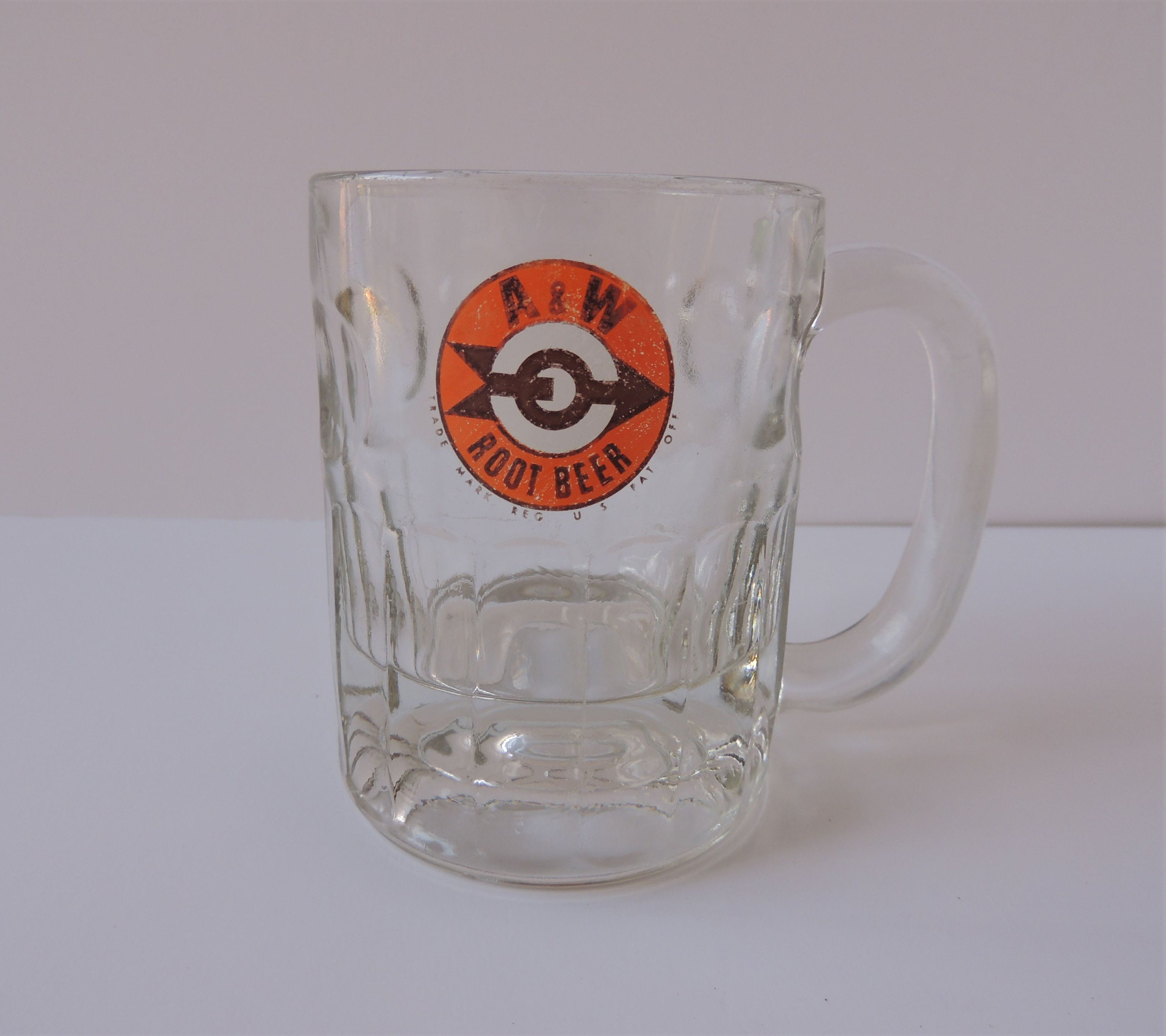 Vintage A&W Root Beer Mug / Heavy Glass Mug / A W Bulls Eye - Etsy